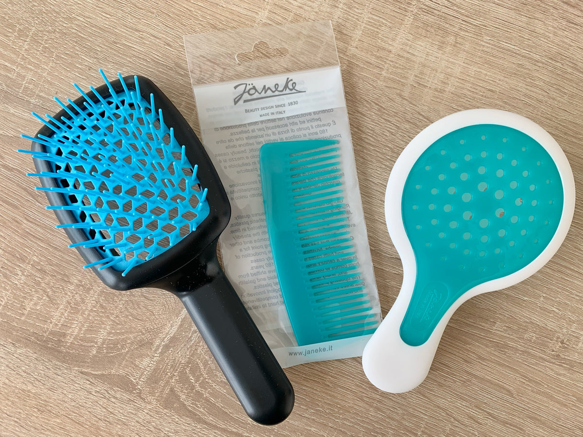 Curvy M Blue, Mini Superbrush and Pocket comb SET – SuperbrushME